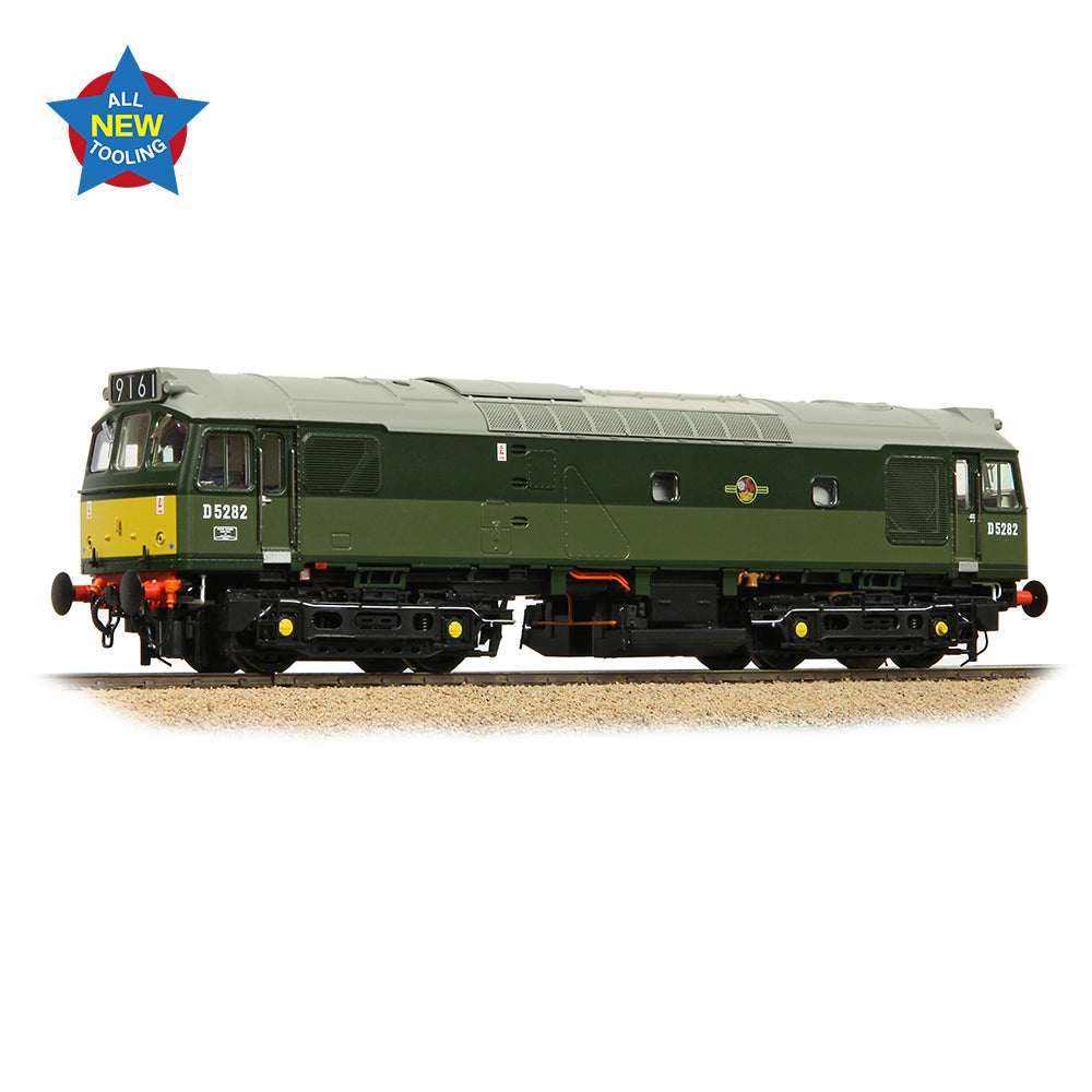 OO Gauge Bachmann 32-341 Class 25/2 D5282 BR Two-Tone Green (Small Yel ...